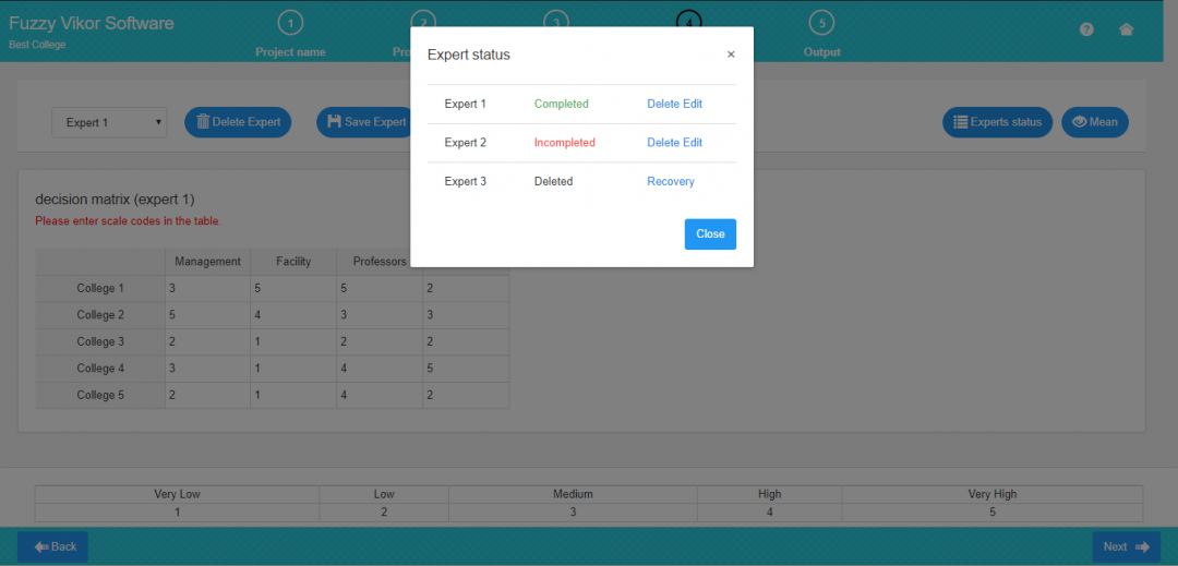 fuzzy vikor software steps - OnlineOutput.com