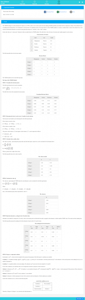 vikor Software Steps - OnlineOutput.com