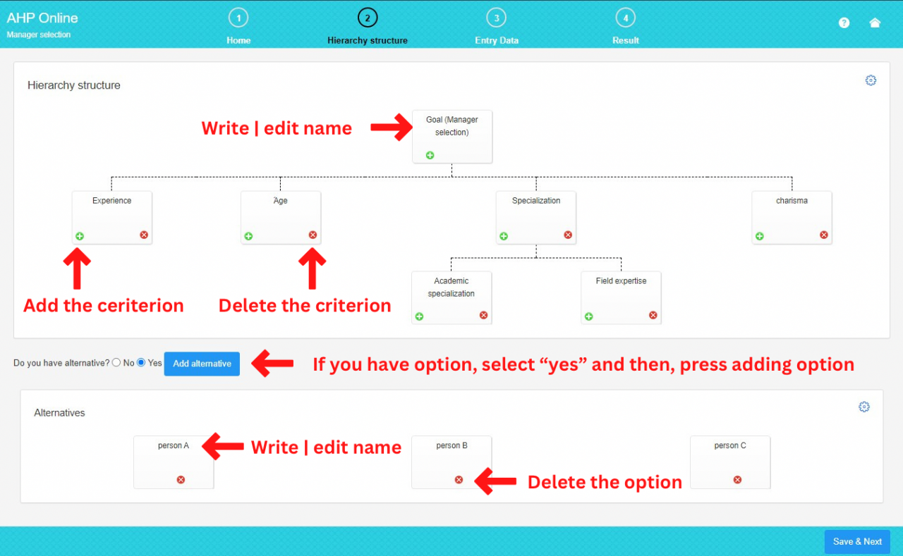 AHP help - OnlineOutput.com